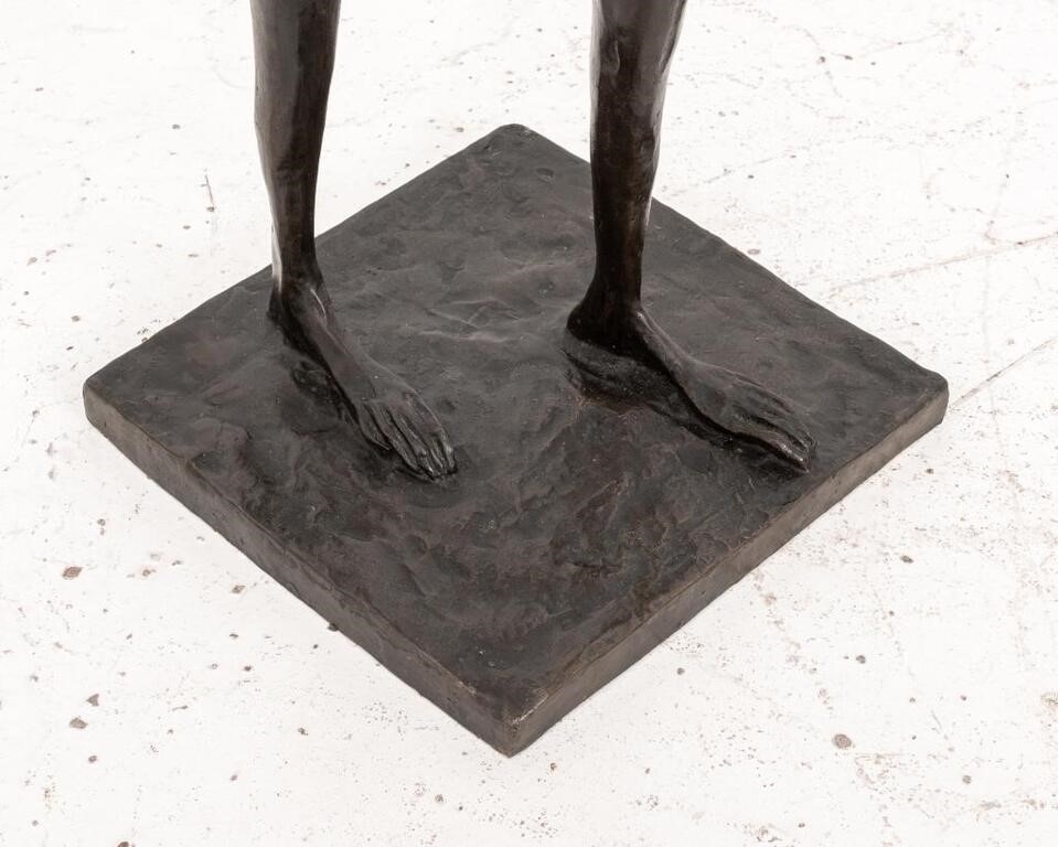 Doris Caesar | standing nude woman bronze sculpture with brown/black ...