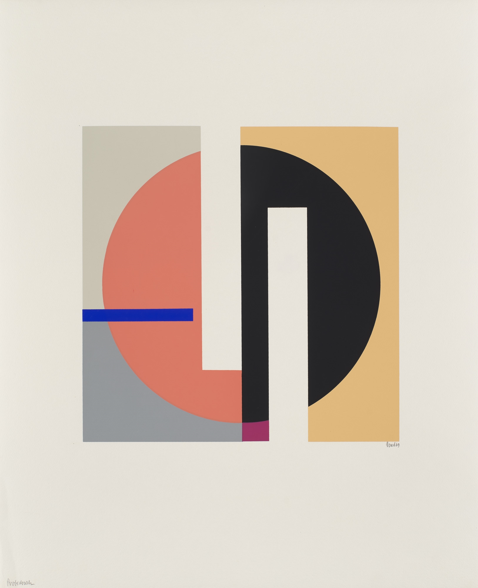 Walter Dexel | Mit zwei weißen Senkrechten (1969) | MutualArt