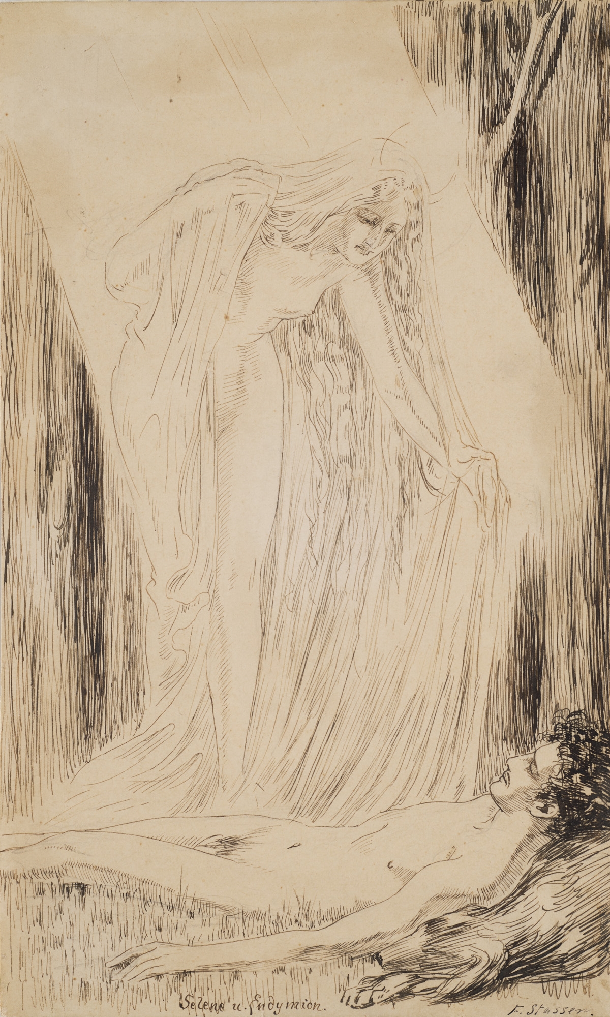 Franz Stassen | Selene und Edymion | MutualArt
