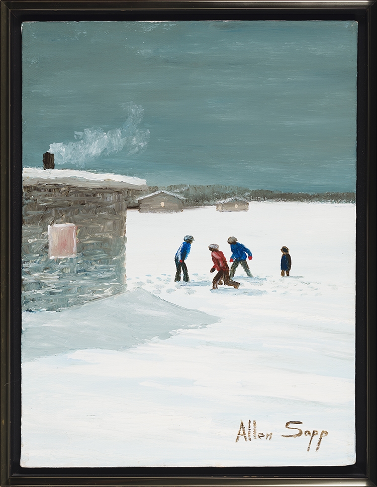 Allen Sapp | Children Playing Outside (1987) | MutualArt