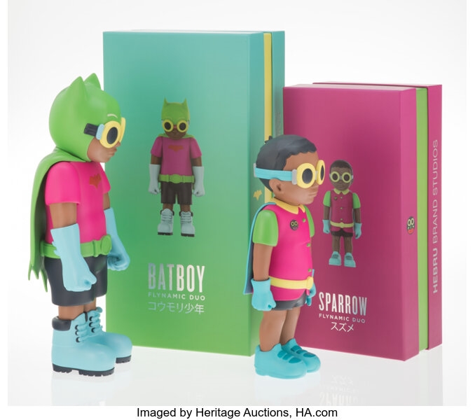 Hebru Brantley | Flynamic Duo - Batboy and Sparrow | MutualArt