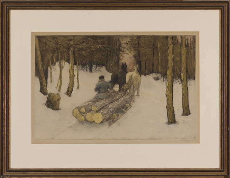 Frederick Simpson Coburn | Wood Cutter and a Horse Drawn Sleigh (1919 ...