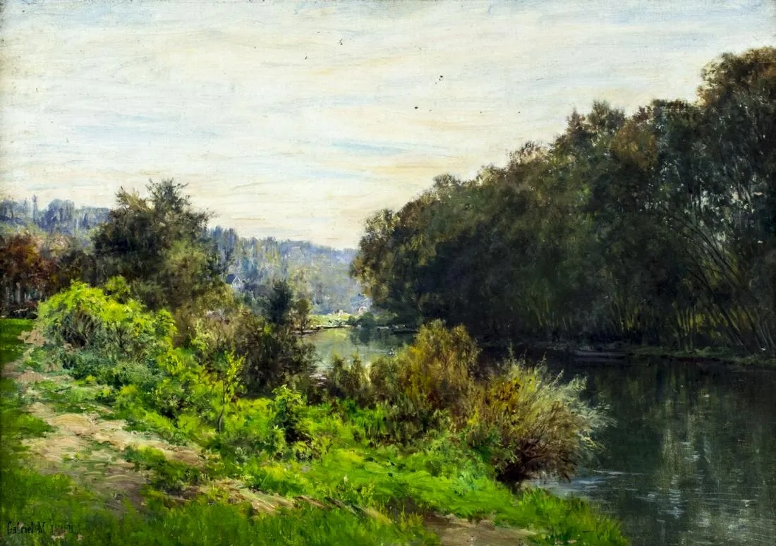Gabriel Mathieu | River Landscape | MutualArt
