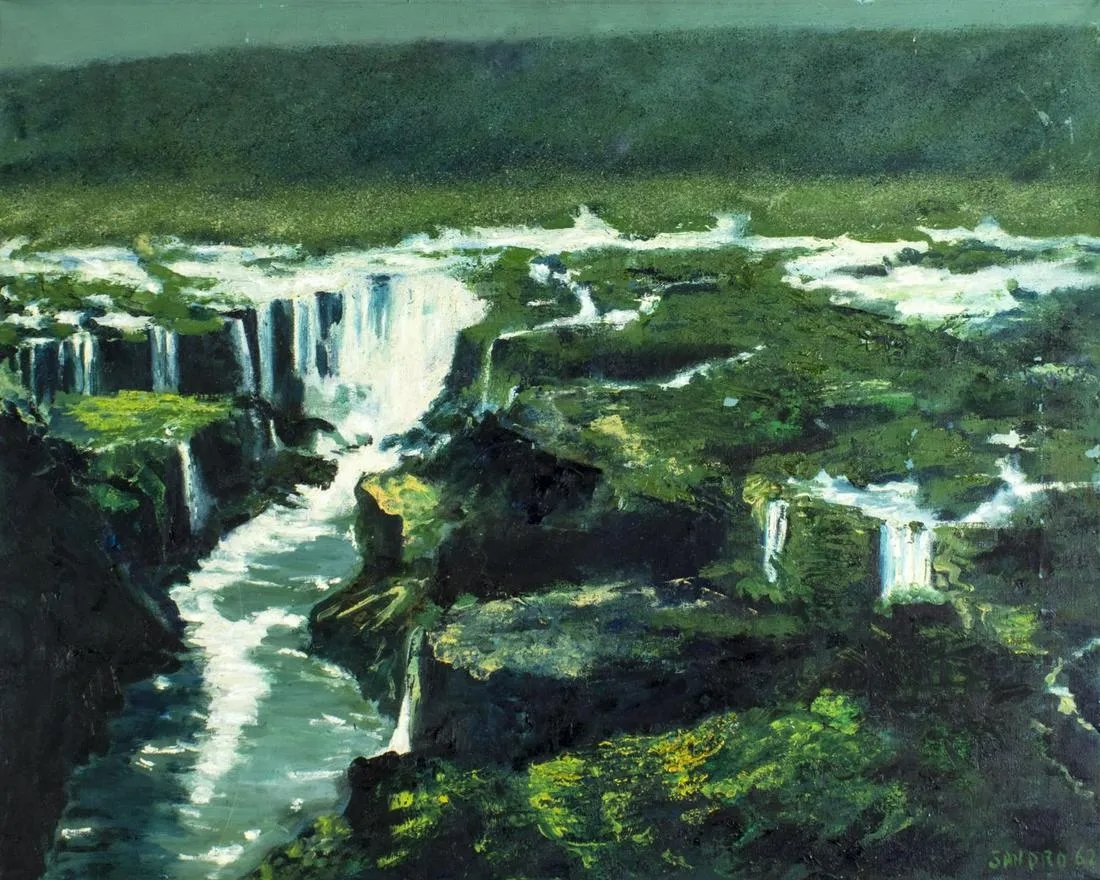 Alessandro Diani | Landscape with Waterfalls (1962) | MutualArt