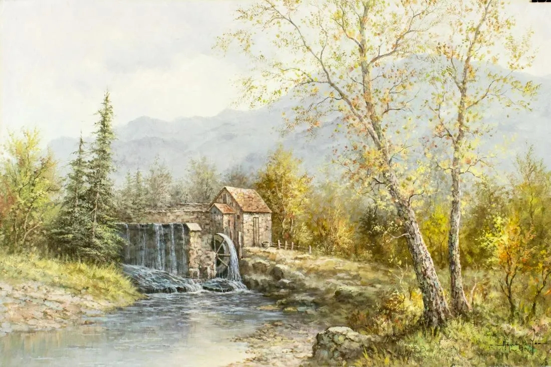 Yoo Hyun Bo | Water Mill Landscape | MutualArt