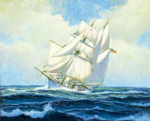 Bruce Elliott Roberts | Sail Ship - Brigantine Yankee (1981) | MutualArt