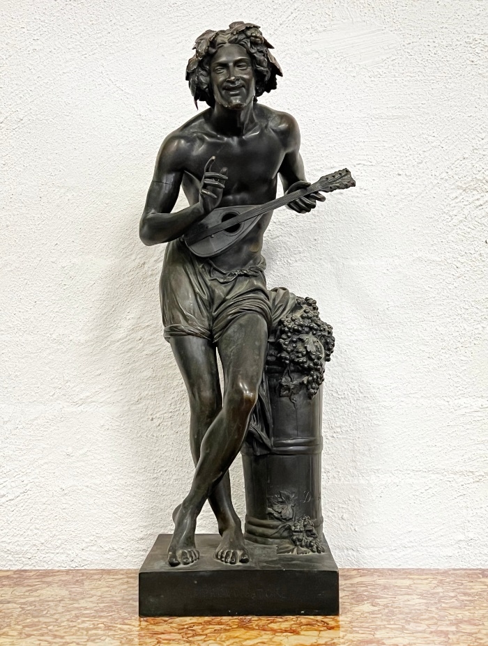 Francisque Joseph‏ Duret | BRONZE FIGURE OF 'IMPROVVISATORE' | MutualArt