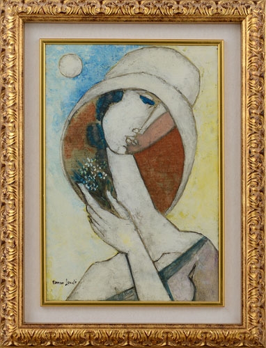 Bruno Landi | Donna con fiori | MutualArt