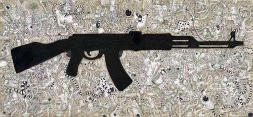 Hackatao | Hypno Glyphics AK-47 Revolution (2011) | MutualArt