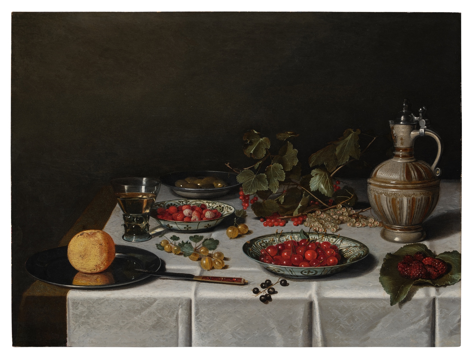 Pieter Claesz | A STILL LIFE WITH AN OVERTURNED PEWTER JUG, A ROEMER ...