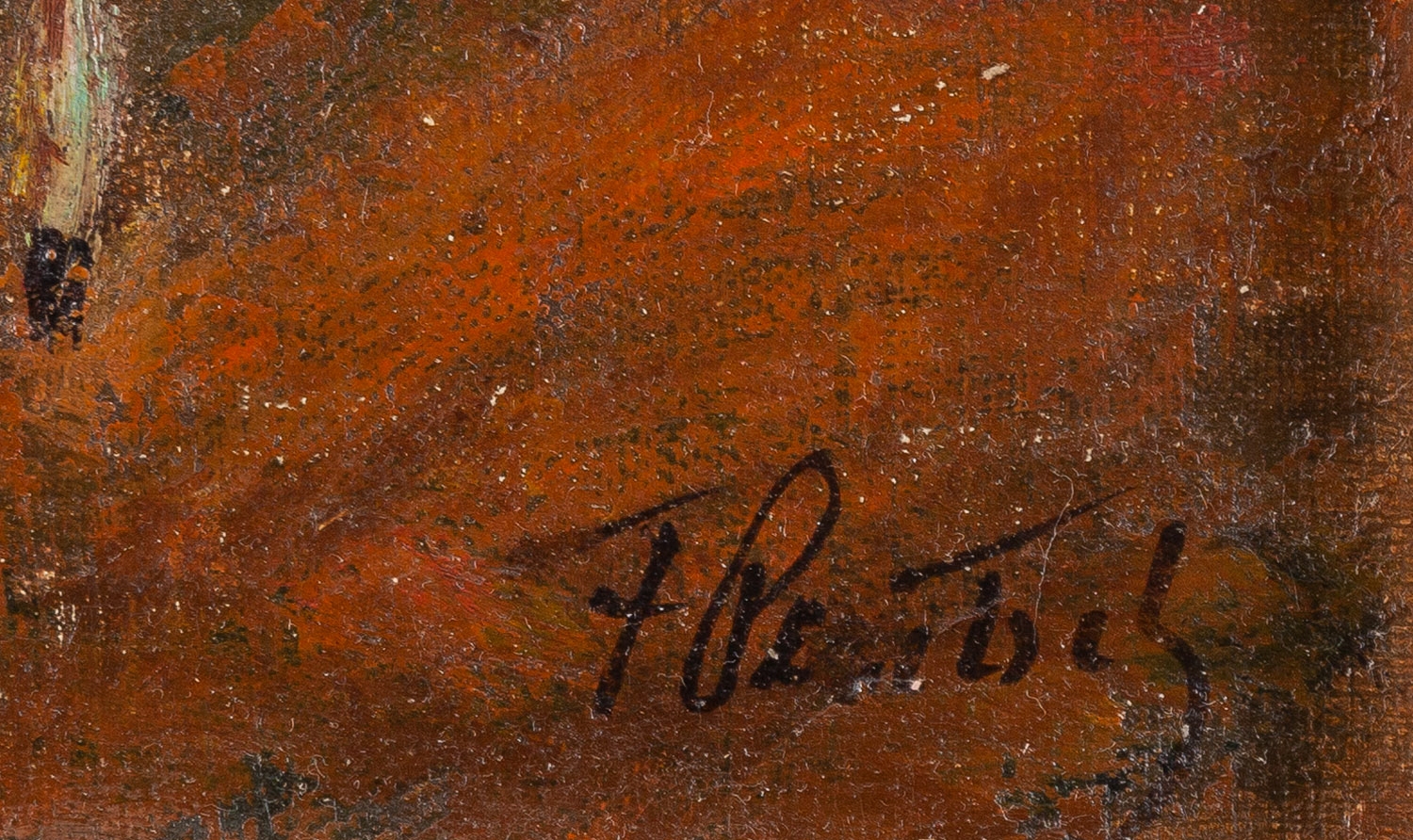 Fryderyk Pautsch | Hutsul young couple oil/canvas mounted on paperboard ...