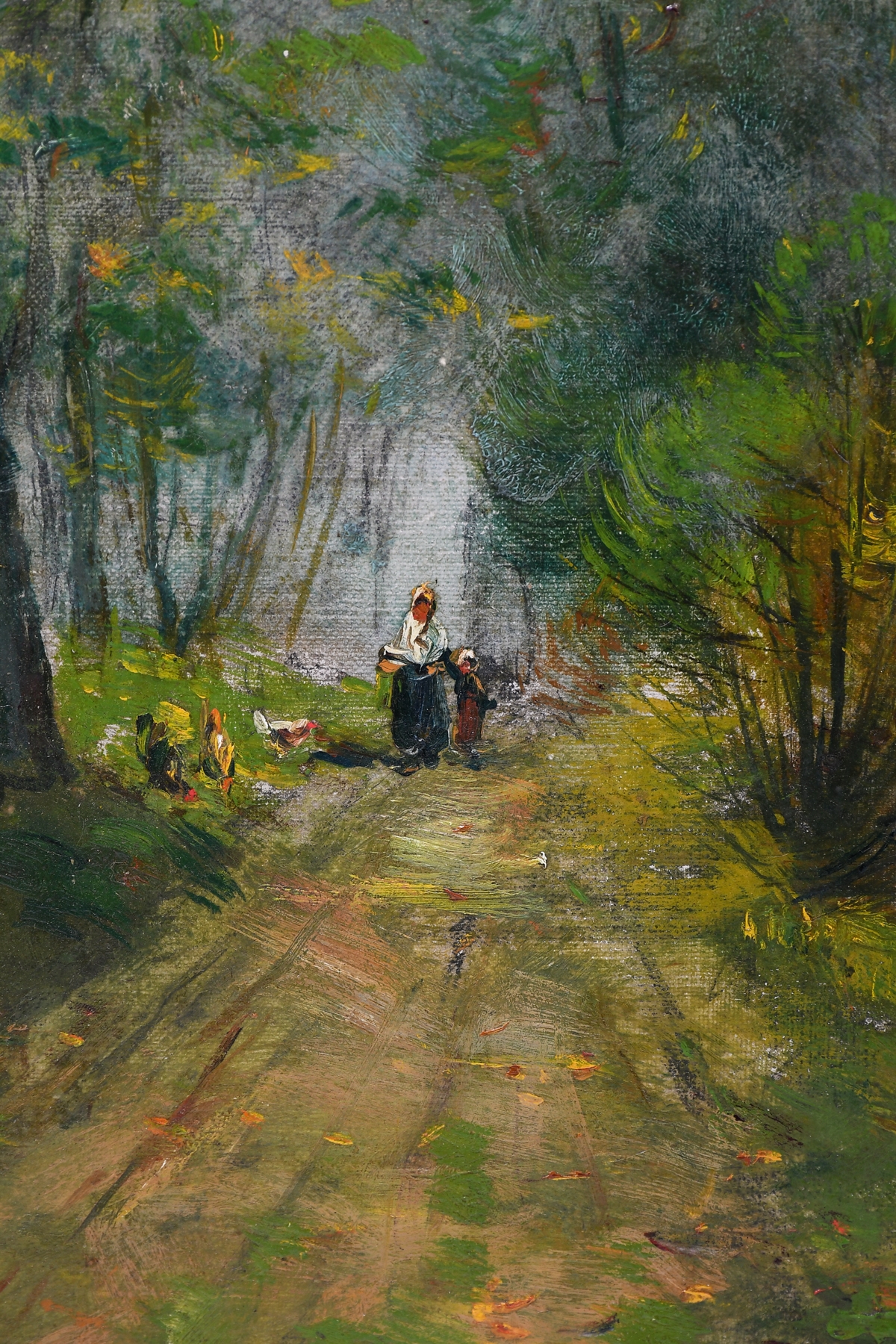 Aime Léon Meyvis | Two Figures Walking Along Canal | MutualArt