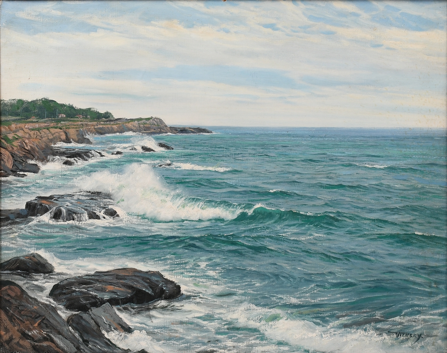 Charles Vickery | Great Lakes Coastal Surf (1921) | MutualArt