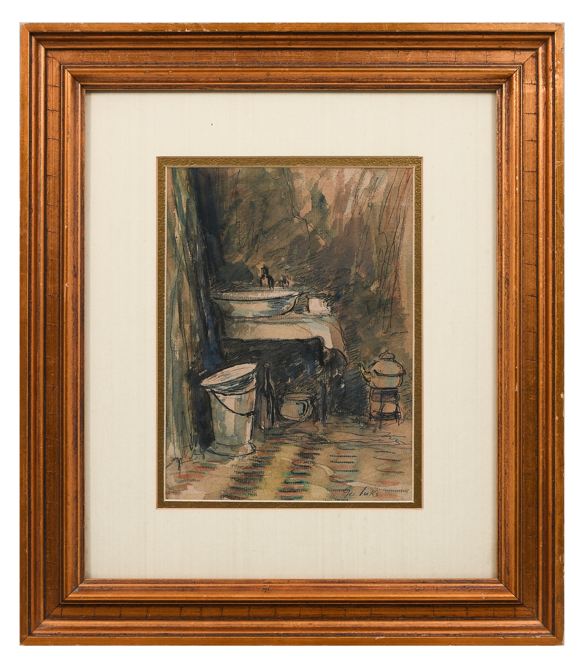 George Luks | INTERIOR STILL LIFE PAINTING SIGNED GEORGE LUKS | MutualArt