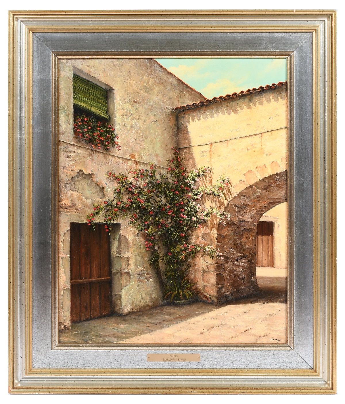 Maximo Cortina | Spanish Street Scene with Archway and Wood Door ...