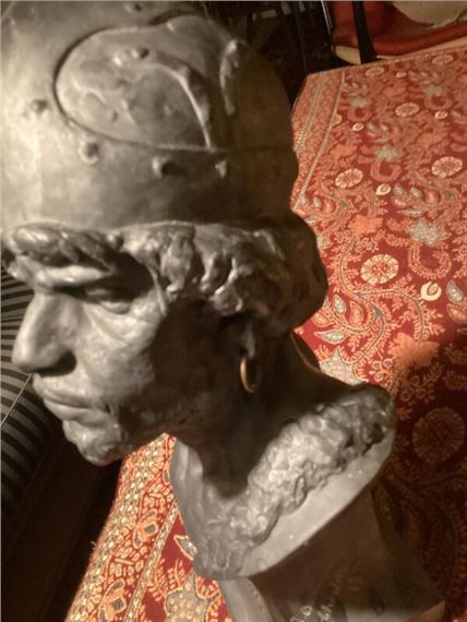 Carl Johan Bonnesen | A Barbarian coloured terracotta figurine (1890 ...