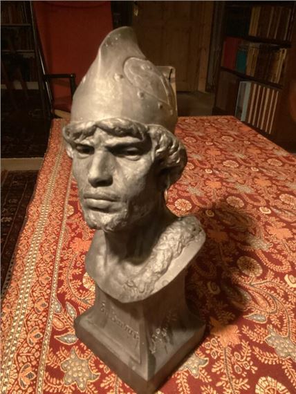 Carl Johan Bonnesen | A Barbarian coloured terracotta figurine (1890 ...