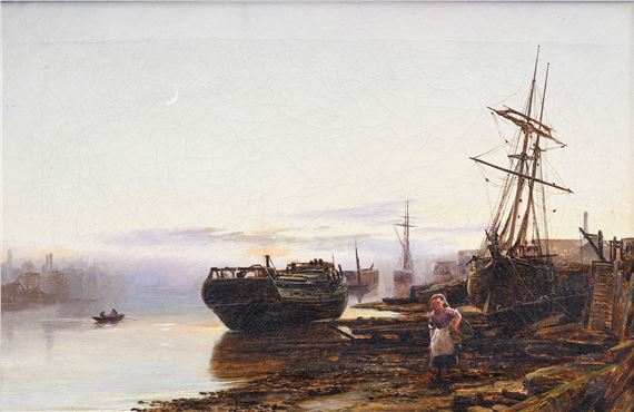 Robert Jobling | Fisherwoman on the docks | MutualArt
