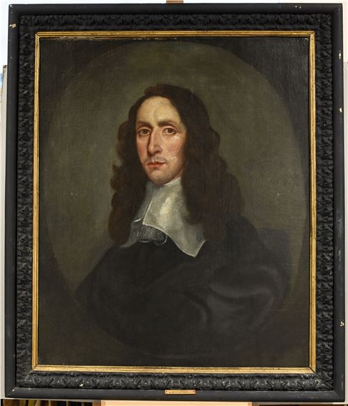 William Dobson | Portrait of a gentleman with a white collar in a ...