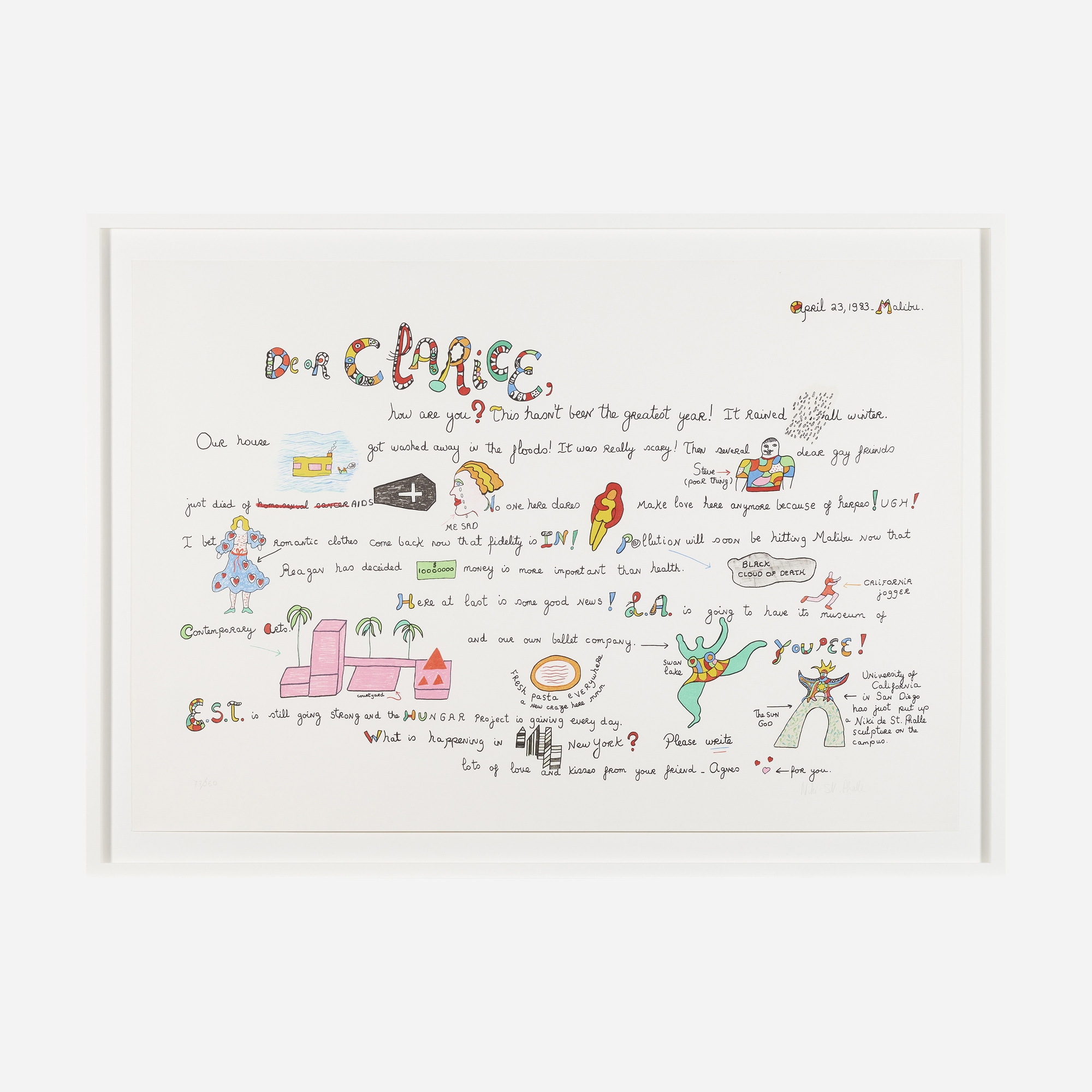 Niki de Saint Phalle | Dear Clarice (1983) | MutualArt