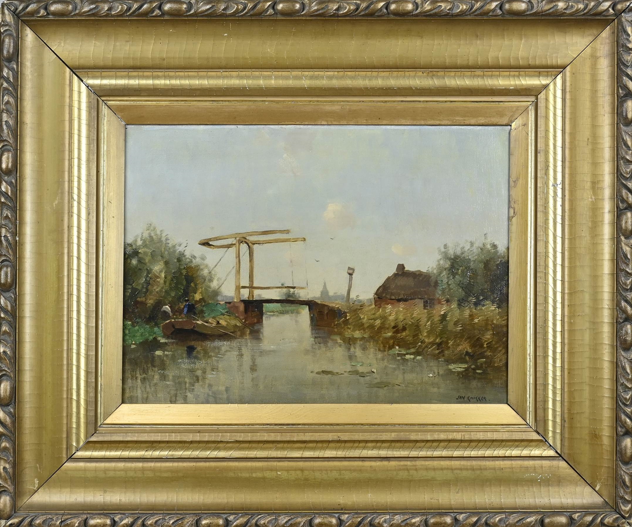 Jan Knikker | Riviergezicht met ophaalbrug | MutualArt