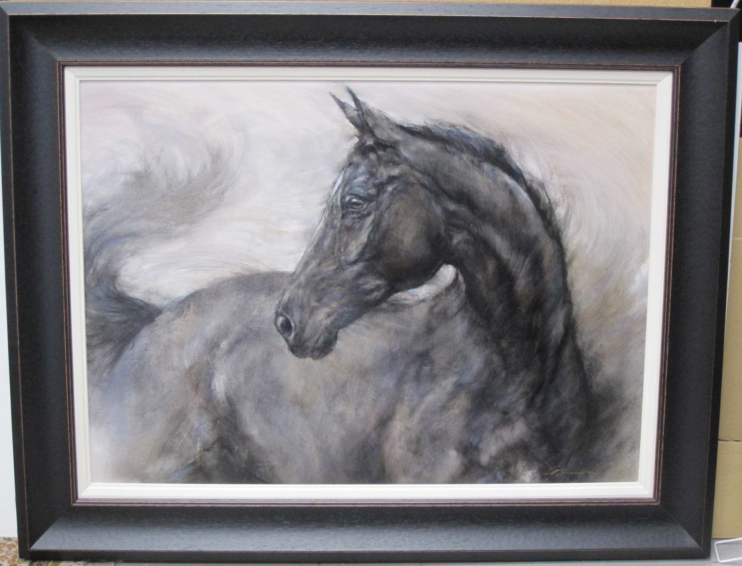 Gary Benfield | A bay thoroughbred: and A black horse (2) | MutualArt