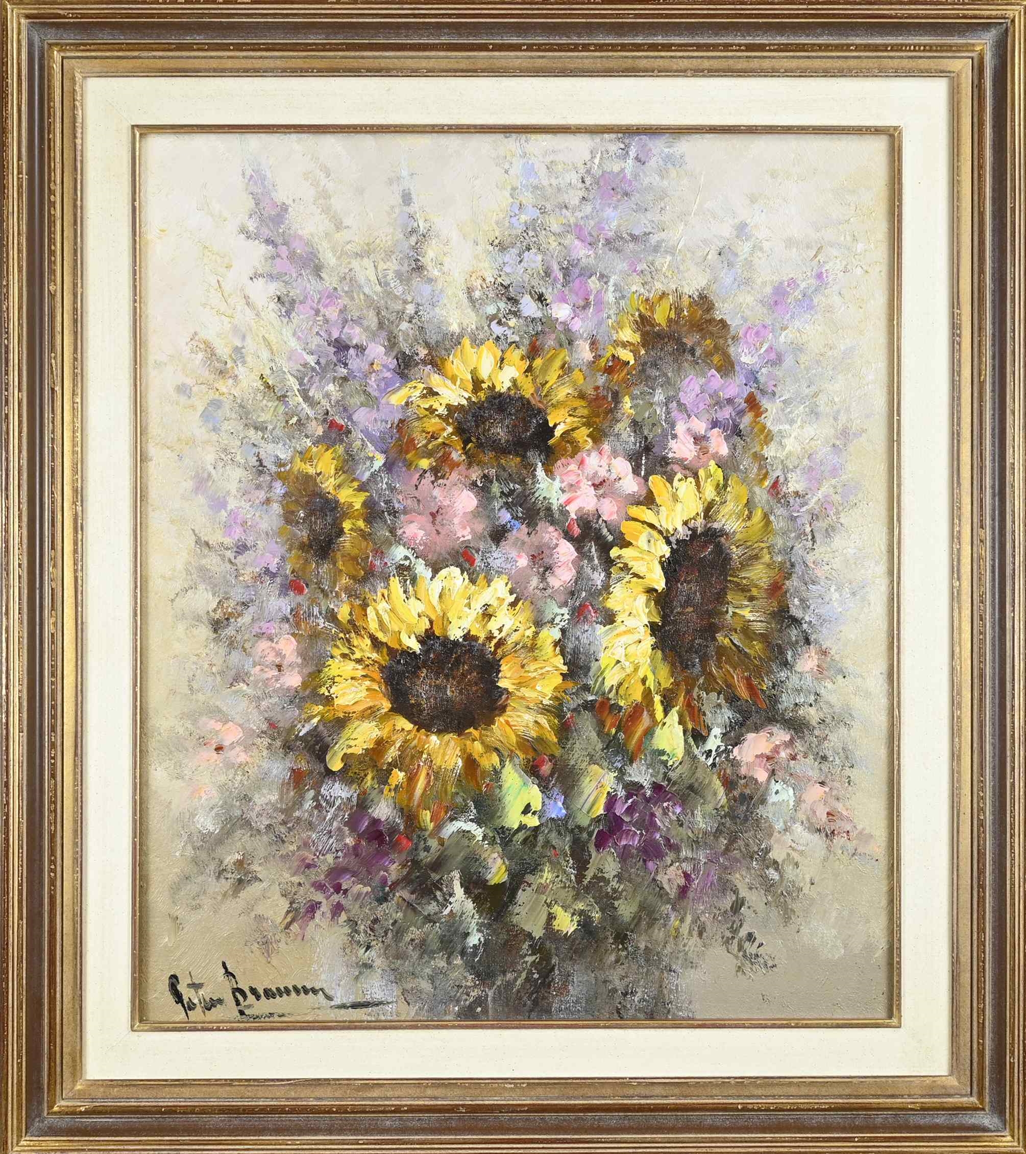 Peter Brouwer | Bloemstilleven met zonnebloemen | MutualArt