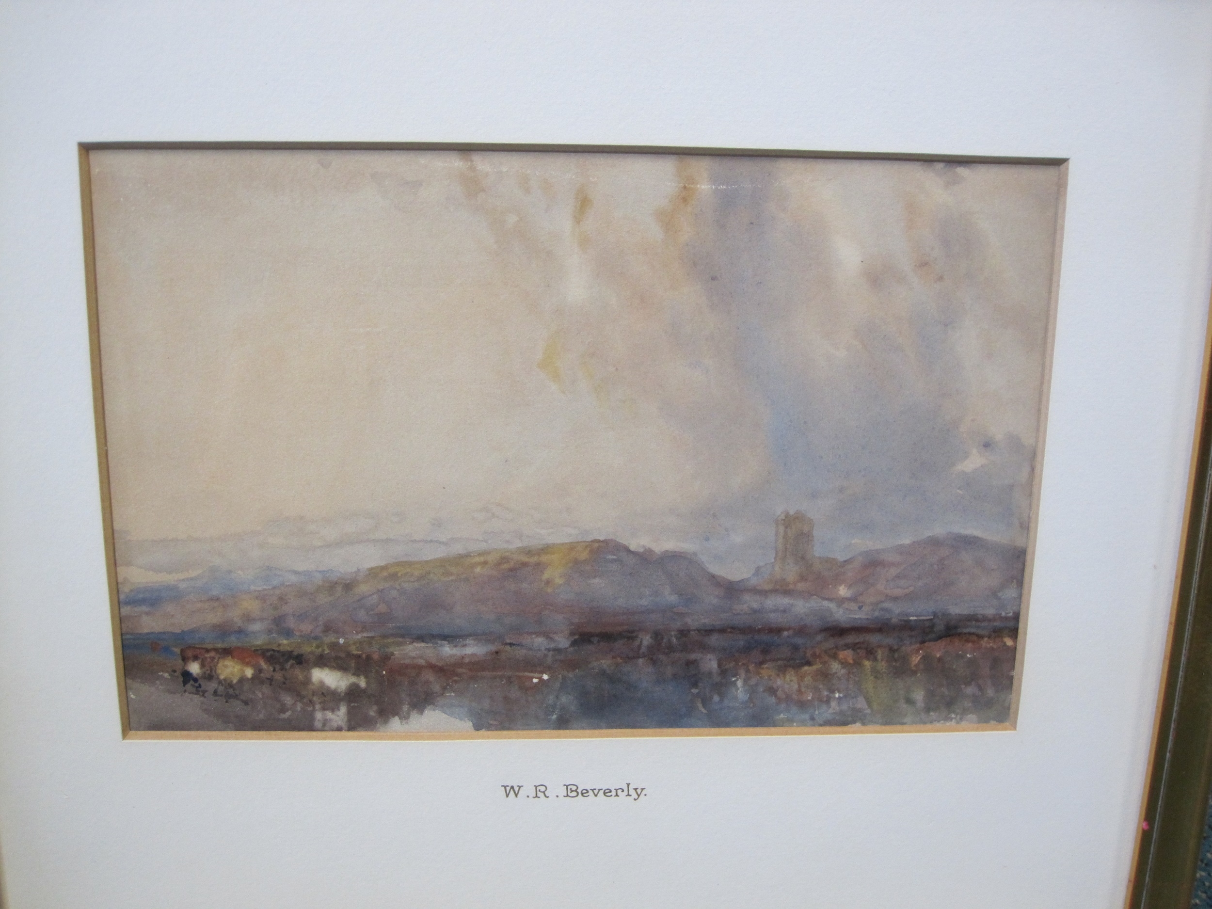 William Roxby Beverley | An extensive landscape with cattle watering ...