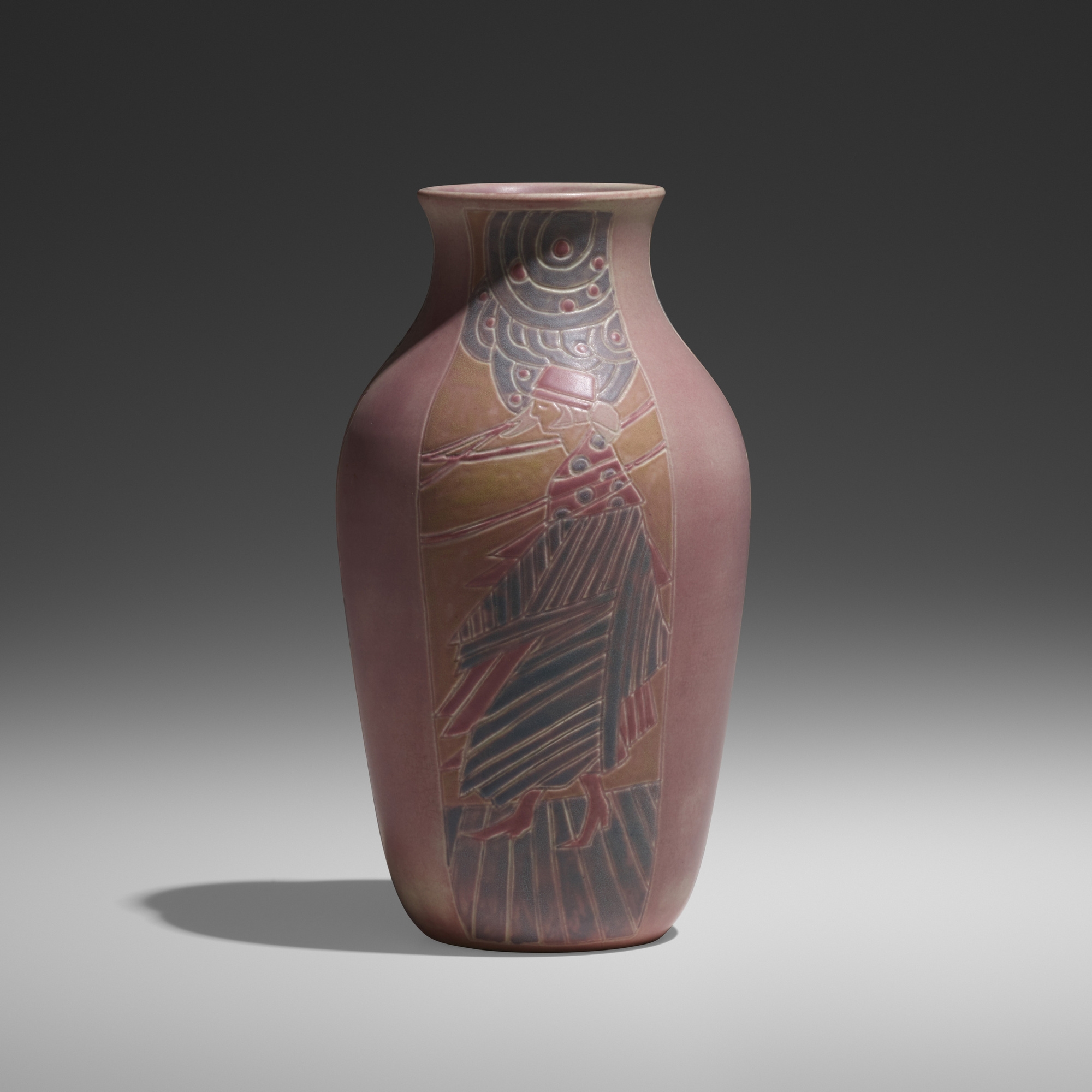 Elizabeth Overbeck | Exceptional vase with Art Deco figure (Circa 1925 ...