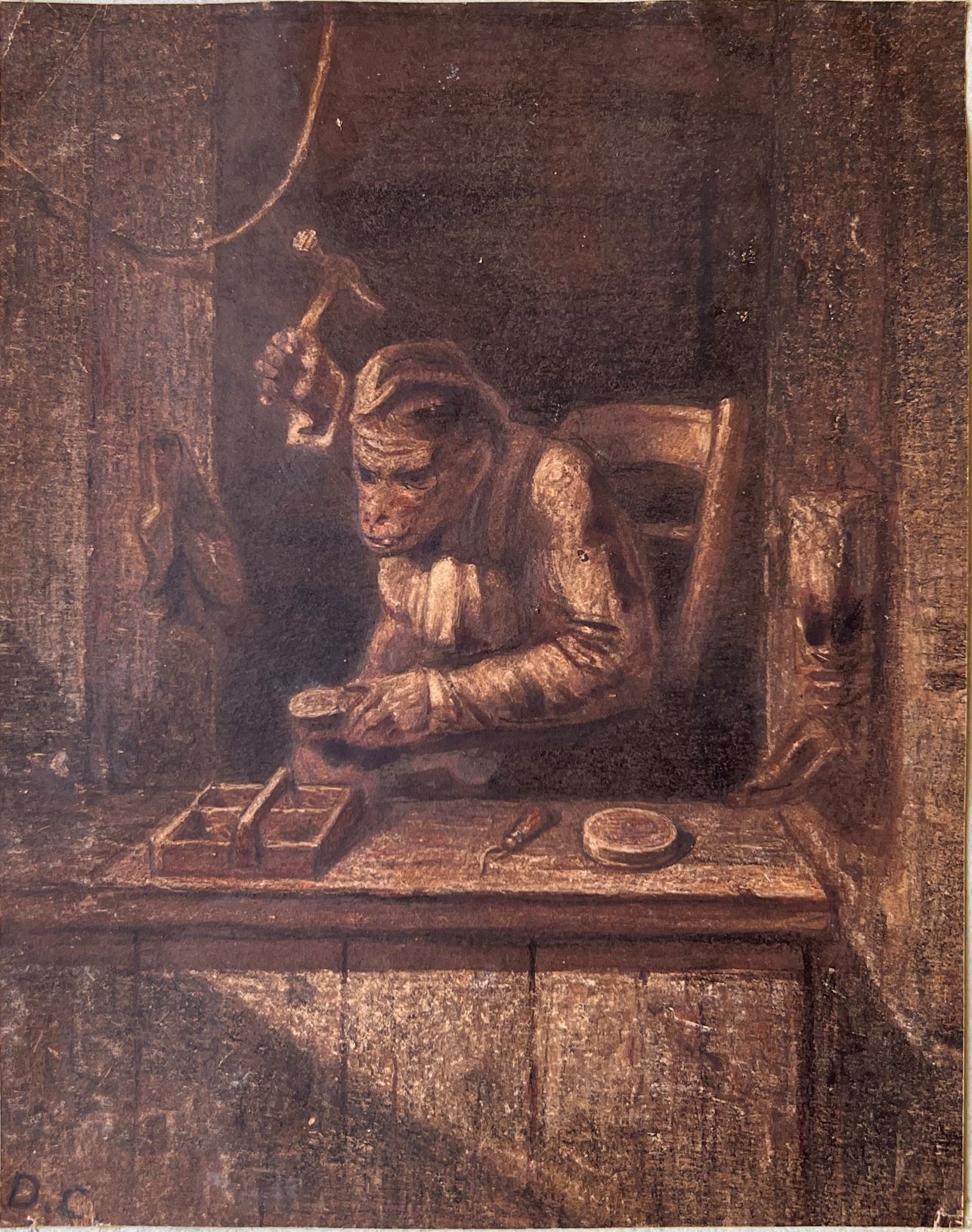 Alexandre-Gabriel Decamps | THE MONKEY SAVETIER | MutualArt