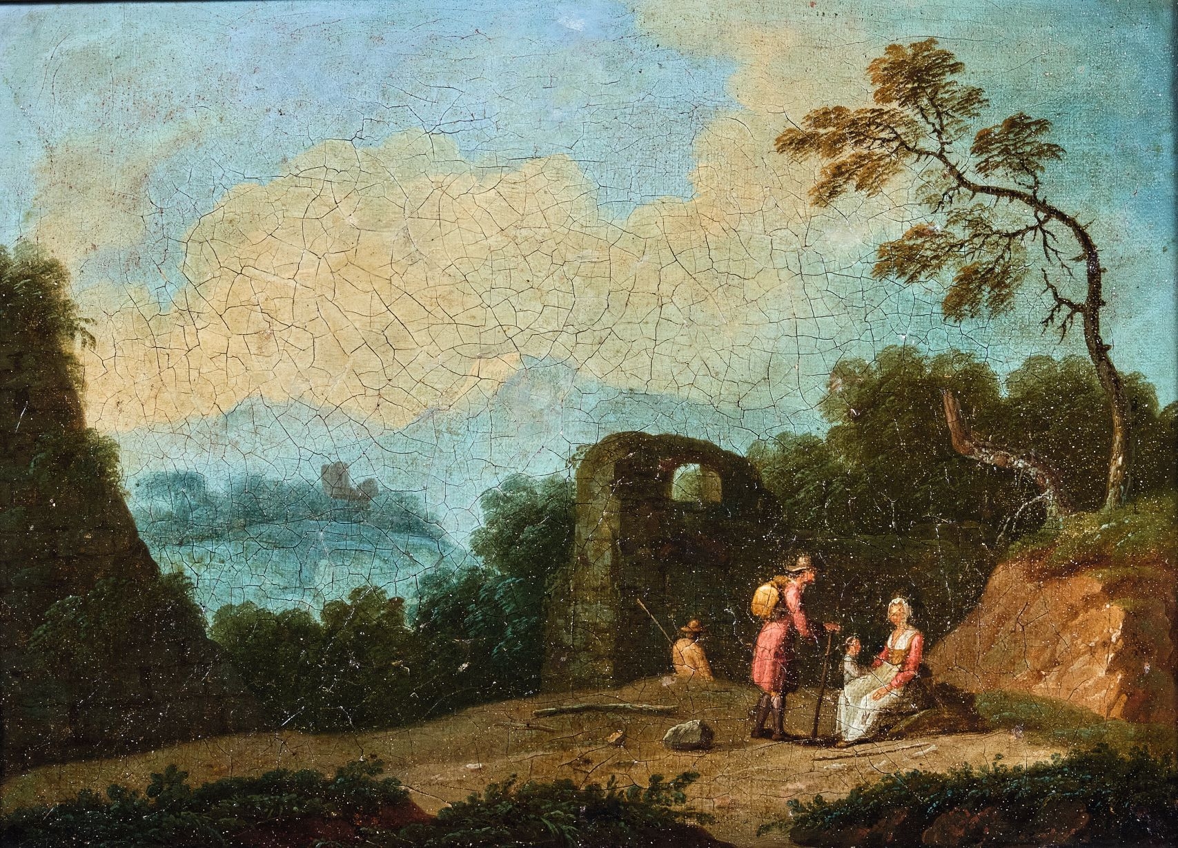 French School, 18th Century | PAYSAGE A LA CARTOMANCIENNE - PAYSAGE AU ...