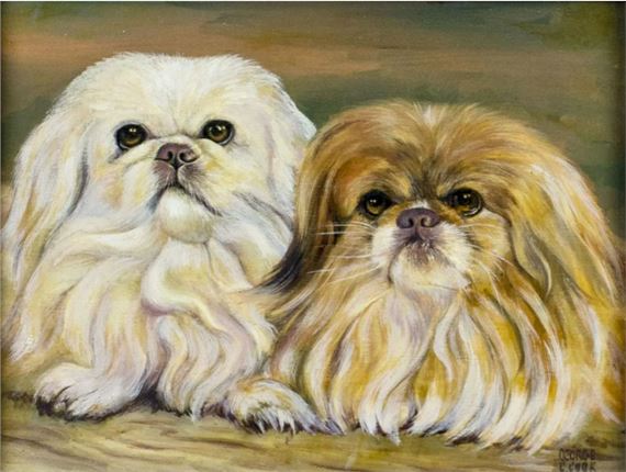 George Cooke | Two Pekingese Dogs | MutualArt