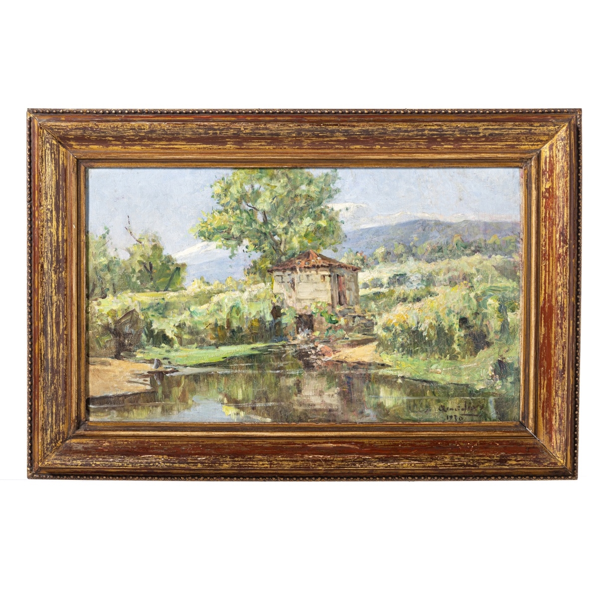 Lino Acácio de Magalhães | Paisagem com figura (1930) | MutualArt