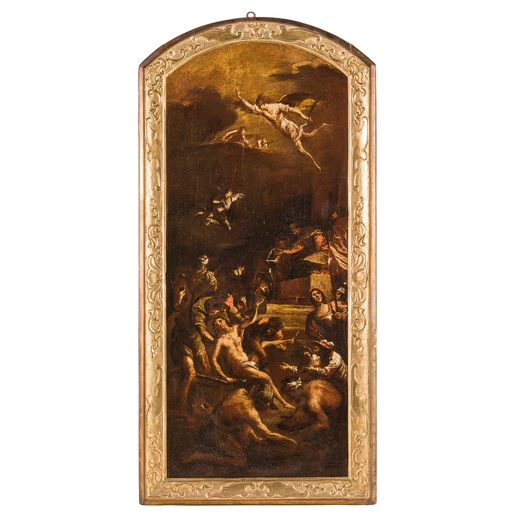 Francesco Maffei | Bozzetto raffigurante il Martirio di San Lorenzo ...