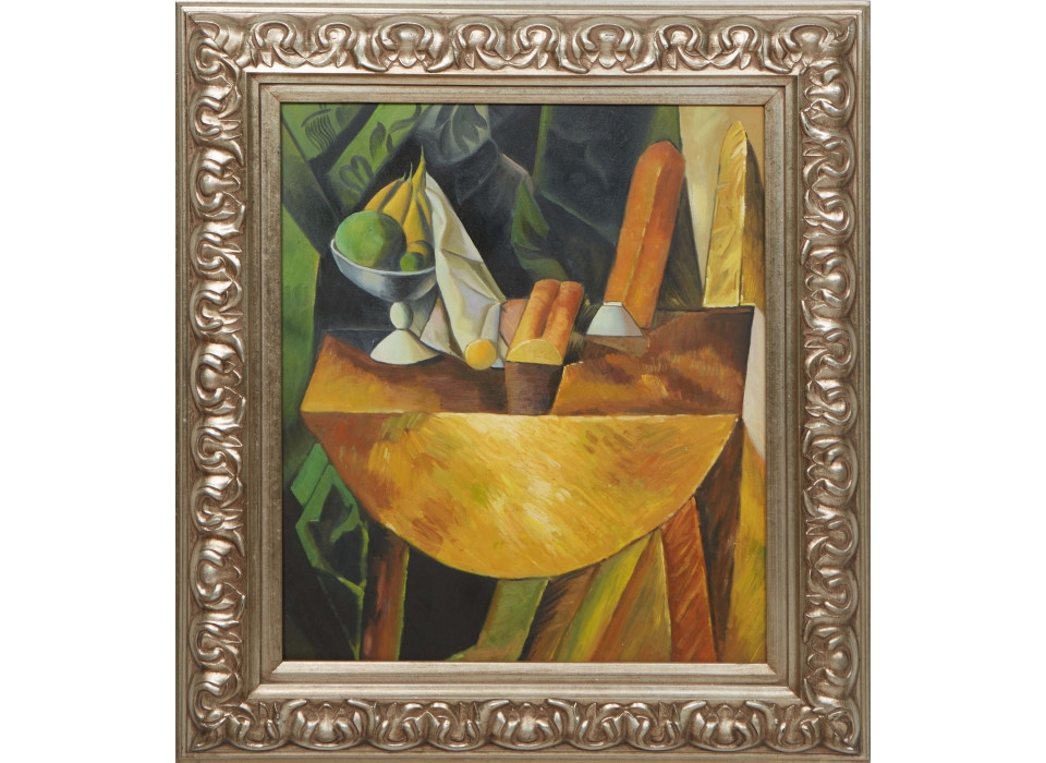 Pablo Picasso | Bread and Fruit Dish on a Table (Circa 1909) | MutualArt