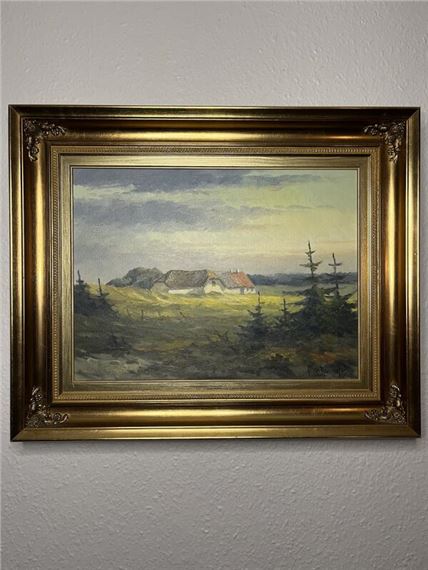 Arne Brendt Jensen | Landscape with farmhouse | MutualArt