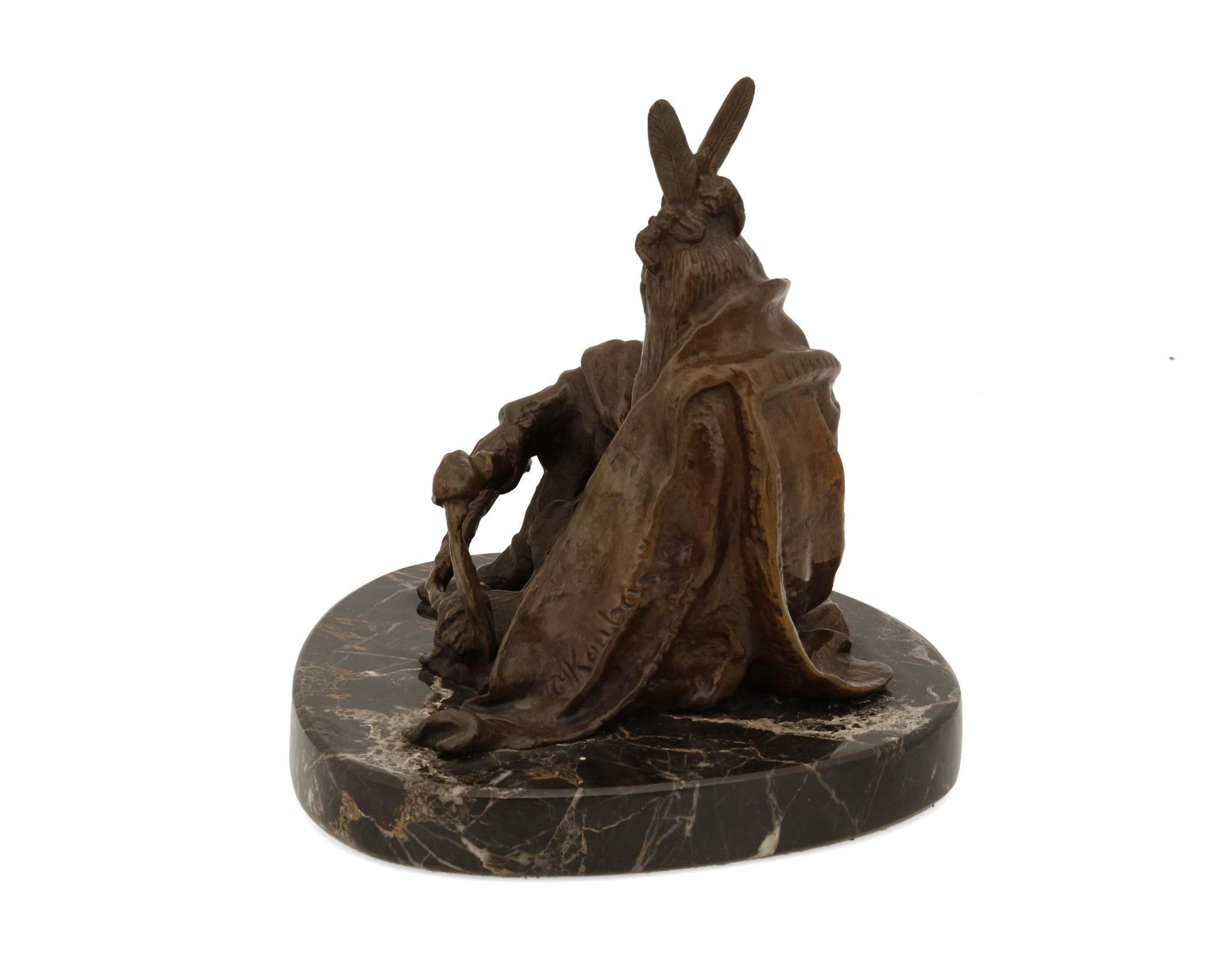Carl Kauba | Seated Native American figure | MutualArt