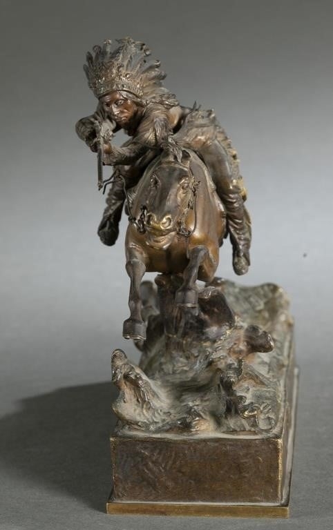 Carl Kauba | Indian in Pursuit. | MutualArt