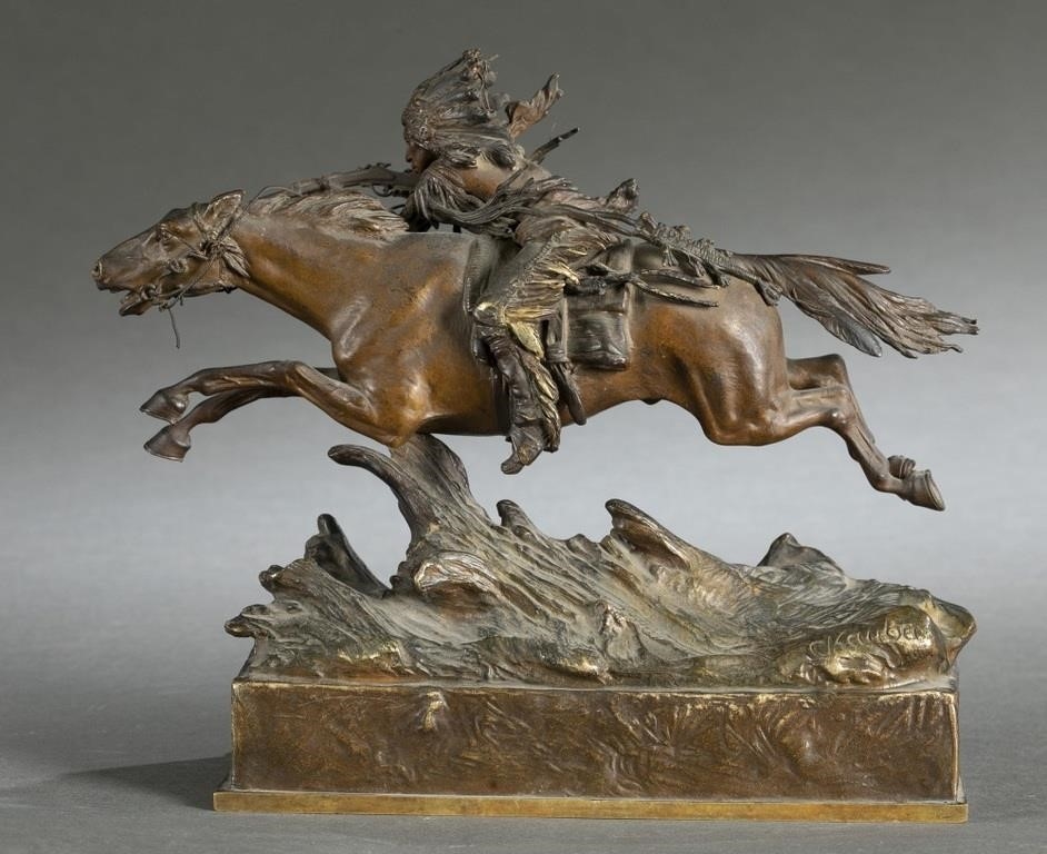 Carl Kauba | Indian in Pursuit. | MutualArt