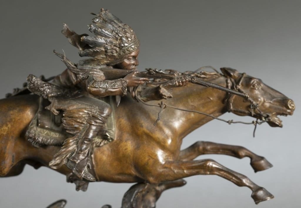 Carl Kauba | Indian in Pursuit. | MutualArt