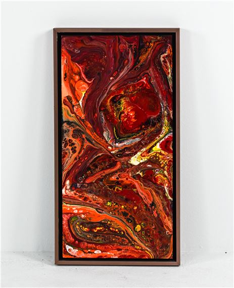 Richard Mann | RICHARD MANN (20TH C.) ABSTRACT A/P POUR PAINTING (1960 ...
