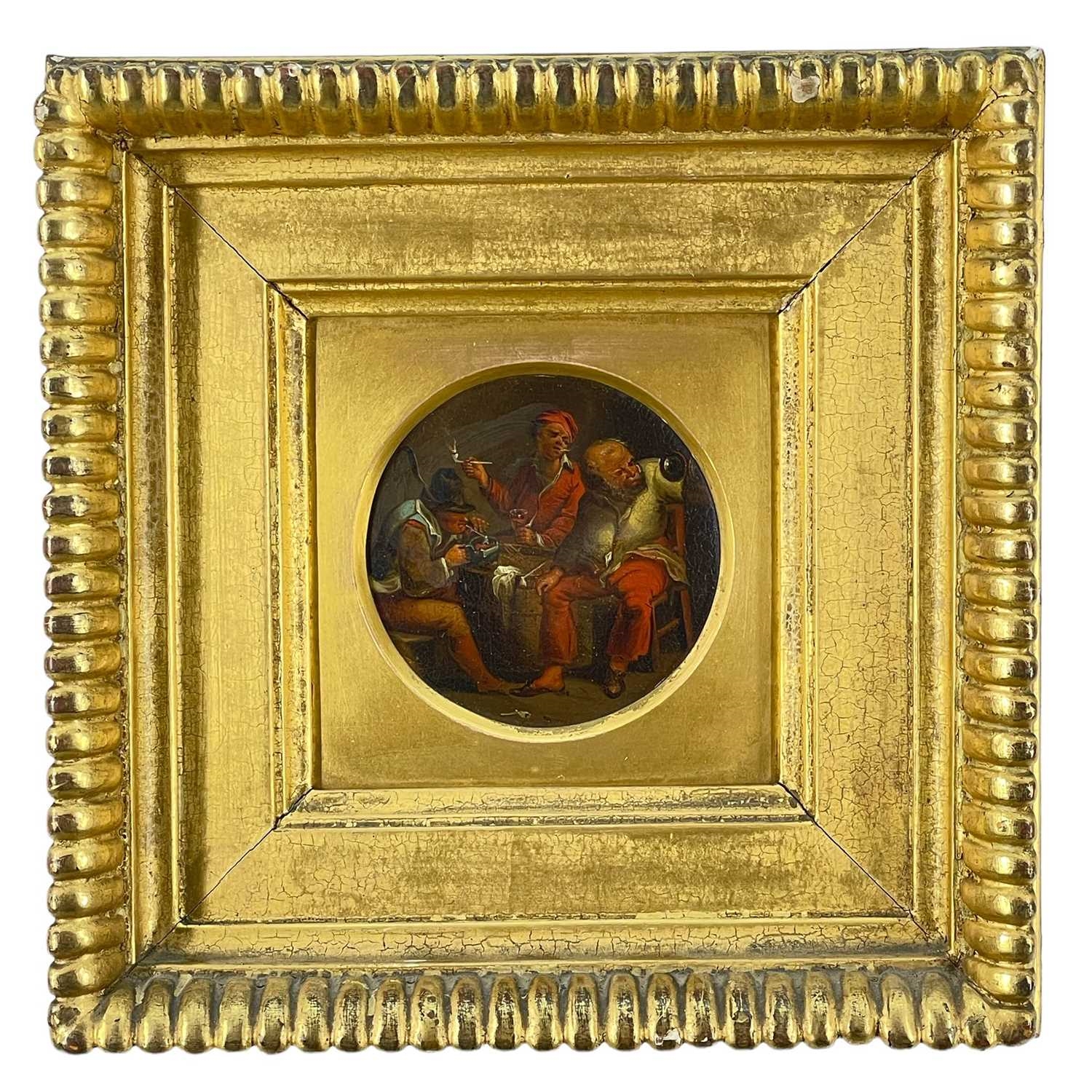 David Teniers the Younger | three seated males in a tavern | MutualArt