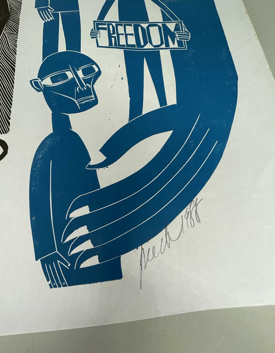 Paul Peter Piech | Lanza del Vasto with verse (1988) | MutualArt