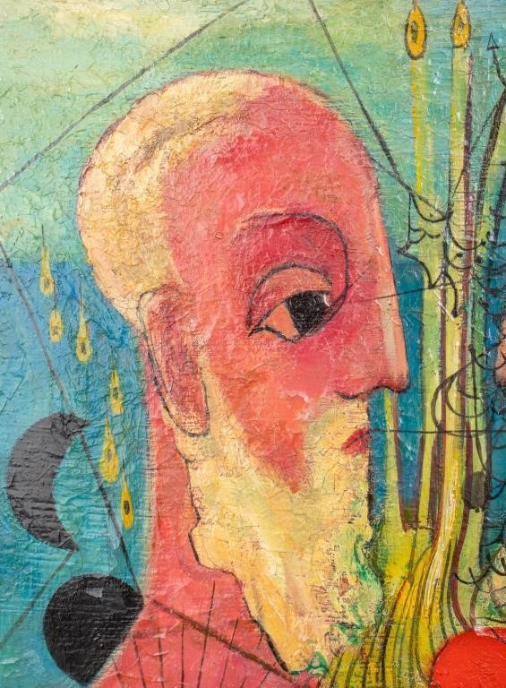 Nahum Tschacbasov | Surrealist double portrait of two bearded men (1947 ...