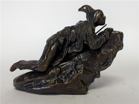 Carl Kauba | Carl Kauba Indian Bronze Sculpture 8L | MutualArt