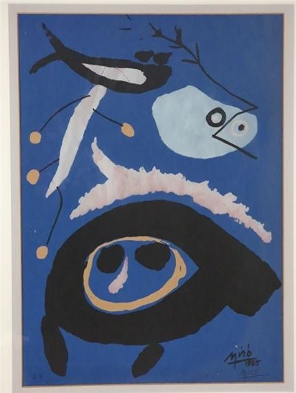 Joan Miró | Rare Joan Miro Lithograph Birds (1955) | MutualArt
