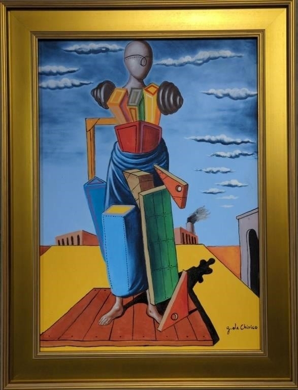 Giorgio de Chirico | Original in Manner of Giorgio de Chirico Canvas ...