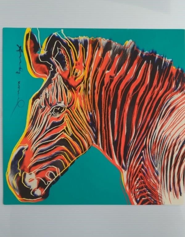 Andy Warhol | Andy Warhol Grevy's Zebra Litho Signed (1983) | MutualArt