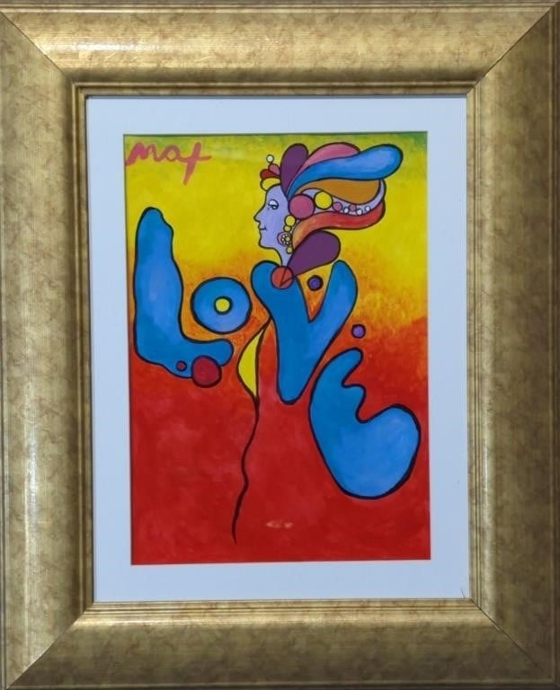 Peter Max | Original in the Manner of Peter Max Love | MutualArt