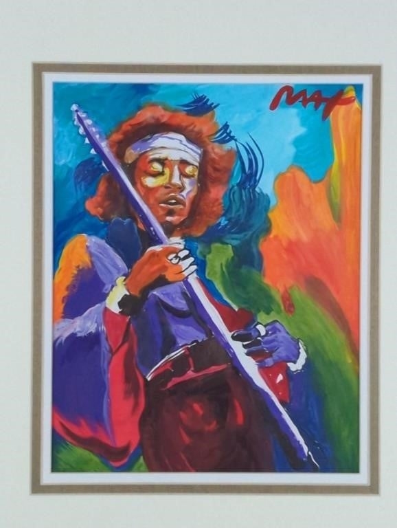 Peter Max | Original in the Manner of Peter Max Jimi Hendrix | MutualArt